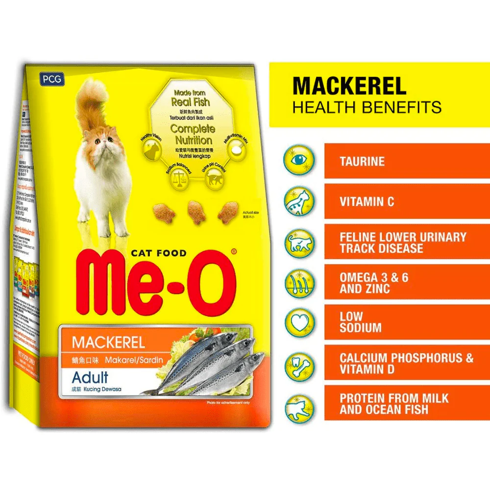 Me O Mackerel Adult Cat Dry Food - poro